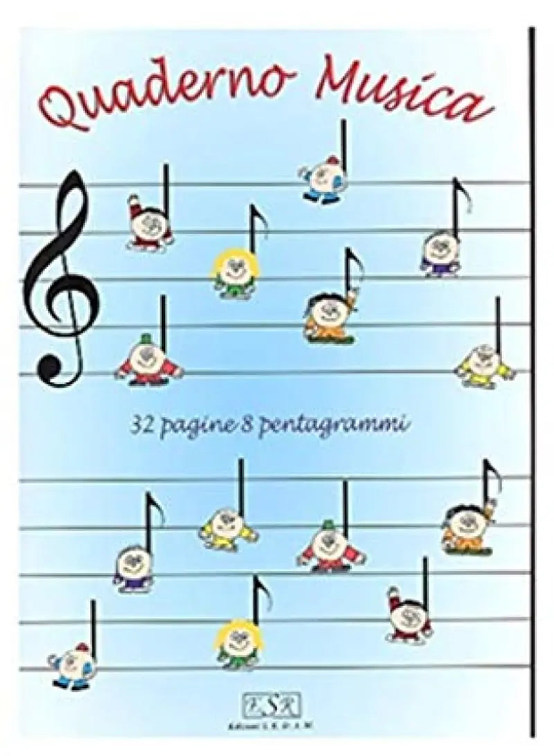 Quaderno 8 Pentagrammi Grandi 32 Pagine – CECCHERINIMUSIC