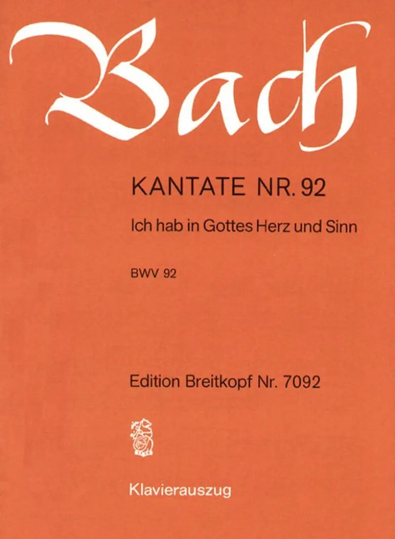 BACH - Kantate BWV 092 Ich hab in Gottes Herz und Sinn – CECCHERINIMUSIC