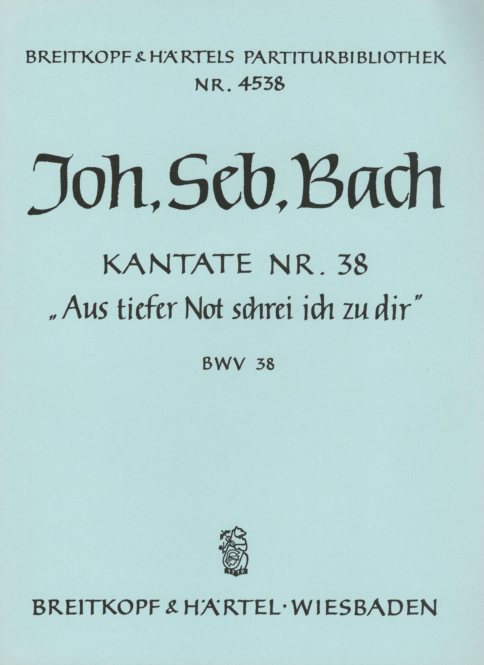 BACH - Cantata BWV 38 “Out of the deep call I to Thee” – CECCHERINIMUSIC