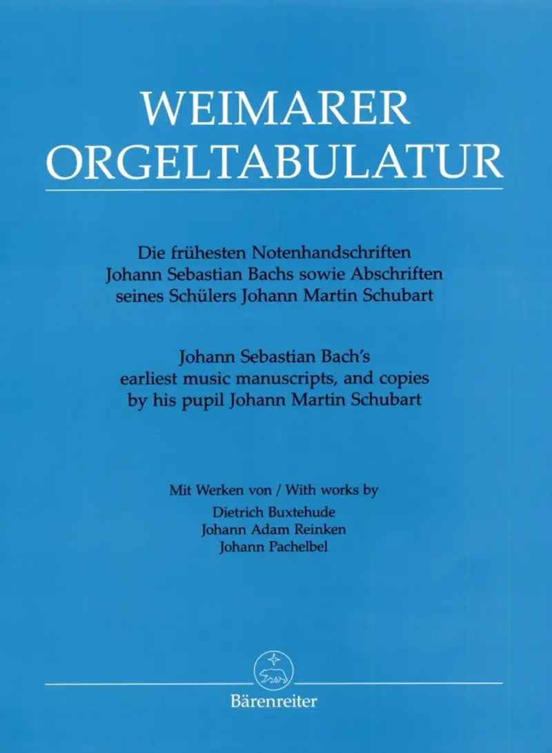 BACH - Weimarer Orgeltabulatur – CECCHERINIMUSIC