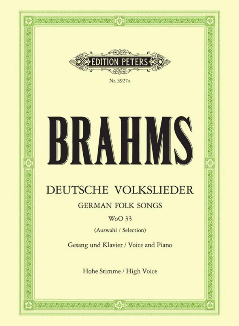 BRAHMS - Selection of 20 German Folk Songs – CECCHERINIMUSIC