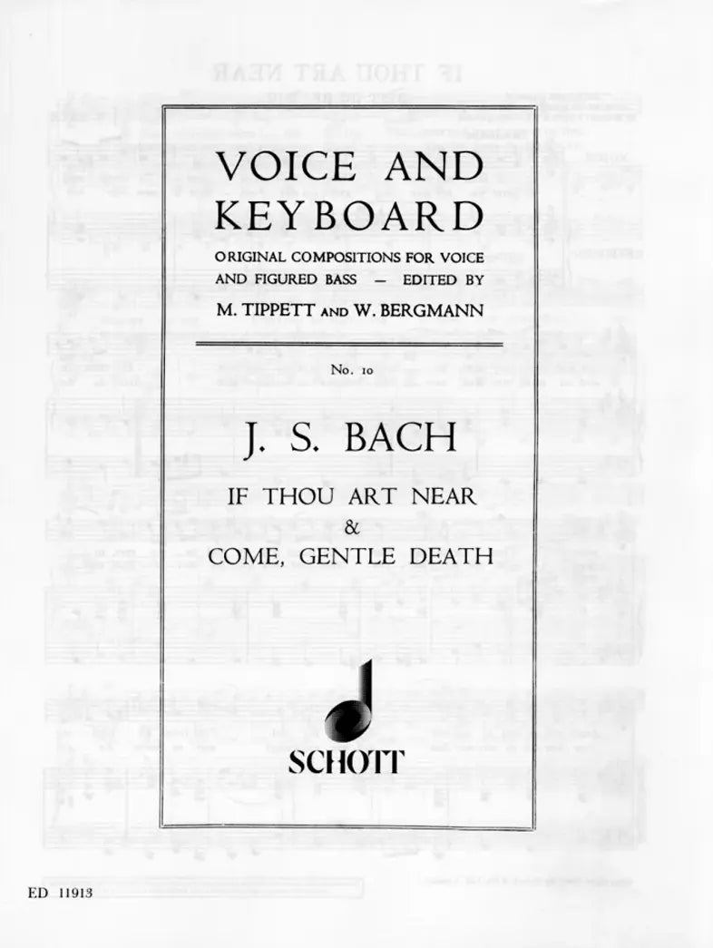 BACH - If Thou Art Near And Come, Gentle Death – CECCHERINIMUSIC