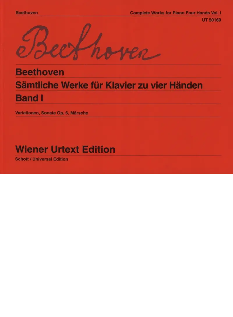 BEETHOVEN - Complete Works For Piano Four Hands – CECCHERINIMUSIC