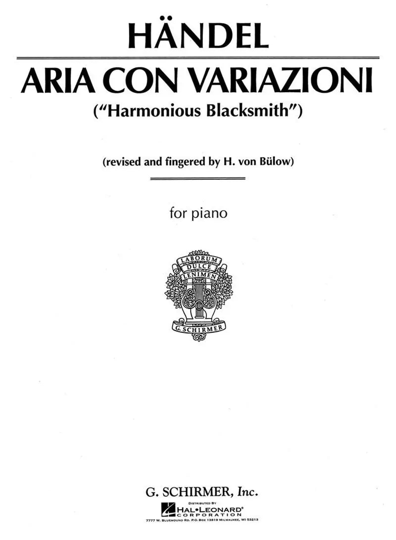 HANDEL - Aria con Variazioni Harmonious Blacksmith – CECCHERINIMUSIC